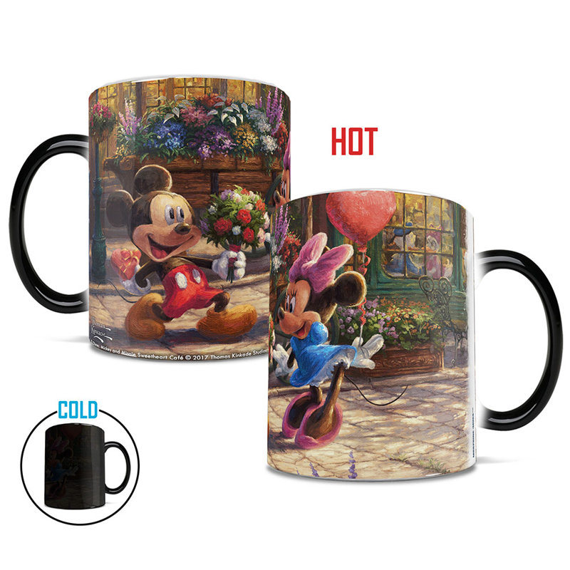Morphing Mugs Thomas Kinkade Disney's Mickey and Minnie Mouse Sweetheart Cafe Morphing Mugs ...
